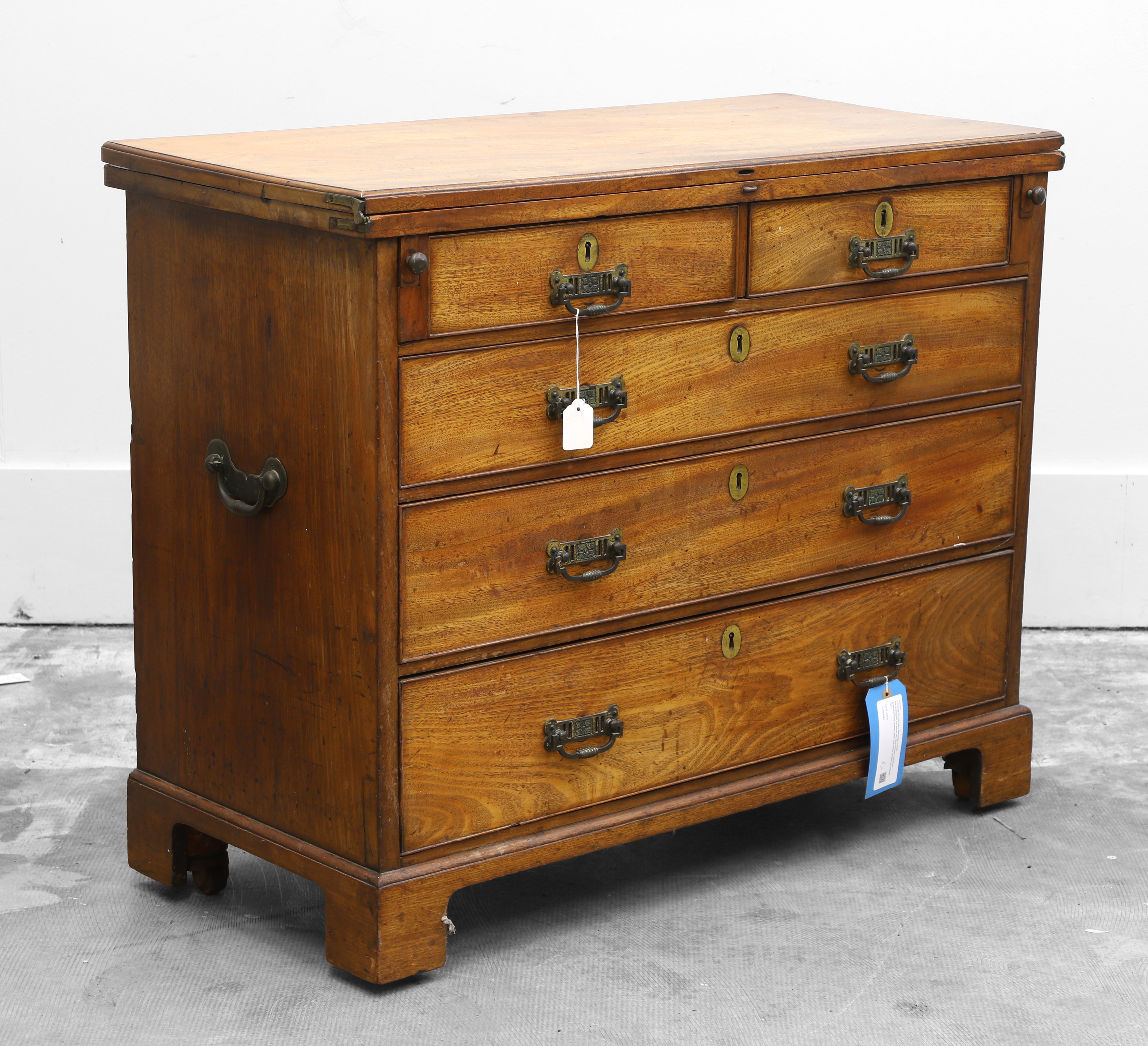 Lot 535 - A George III mahogany Batchelor’s chest,