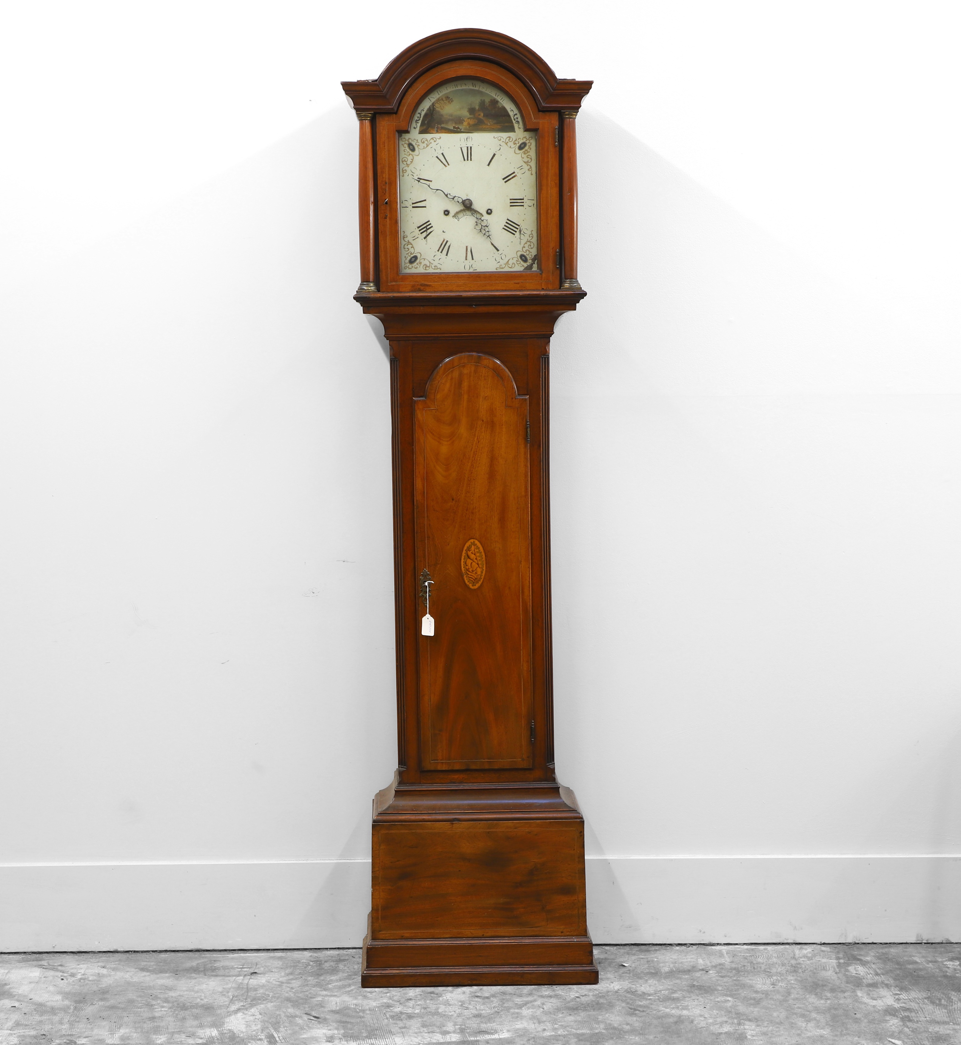 Lot 206 - A George III mahogany longcase clock,